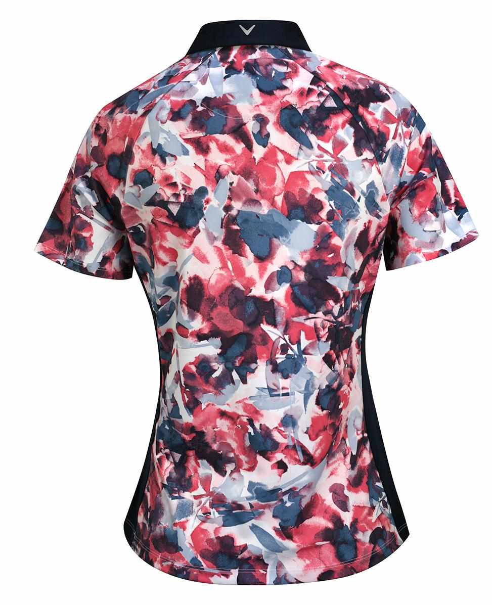 Callaway Short Sleeve Floral dámské polo, fruit dove | Golf pro všechny.cz