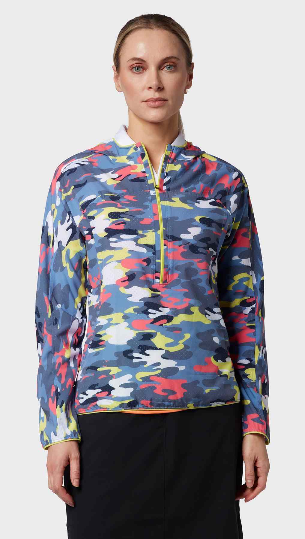 Callaway 1/2 Zip Multi-Color Camo dámská mikina, tmavě modrá | Golf pro ...