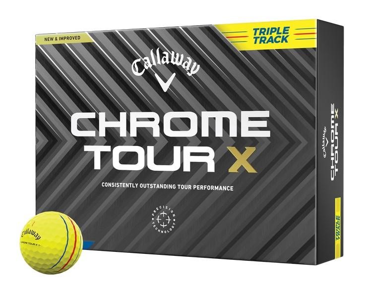 Callaway Chrome Tour X Triple Track golfové míčky, žluté | Golf pro ...