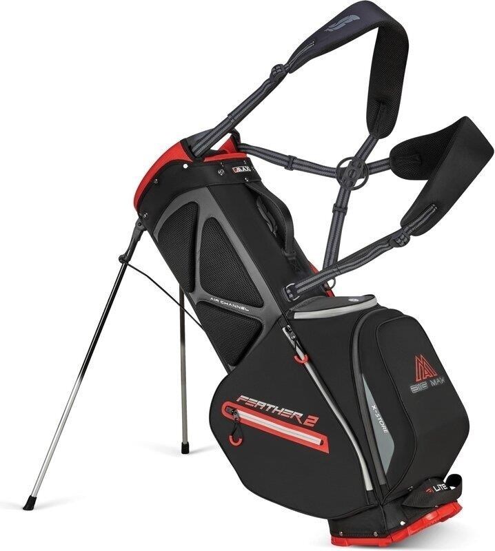 Big Max Dri Lite Feather 2 stand bag, černo/červený | Golf pro všechny.cz